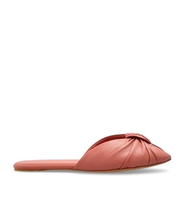 Chloé Suzie Knotted Slide Sandals - Brown