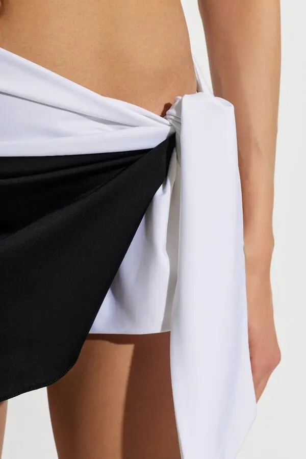Balmain Asymmetrical Beach Dress With Pleated Details