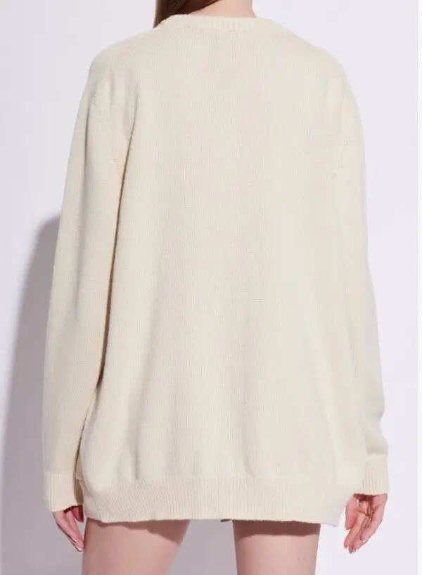 Balmain Buttoned V-neck Cardigan - Cream
