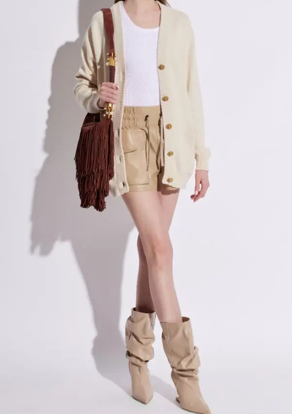 Balmain Buttoned V-neck Cardigan - Cream