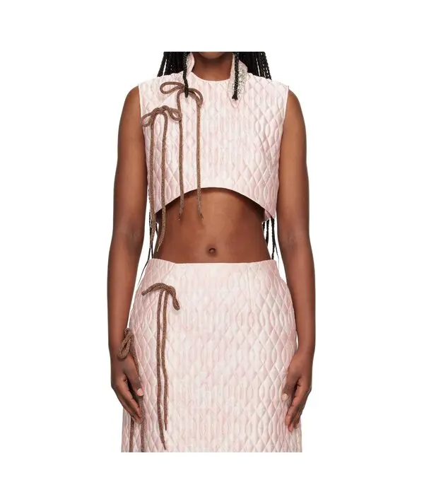 Simone Rocha Embellished Quilted Top