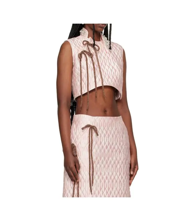Simone Rocha Embellished Quilted Top
