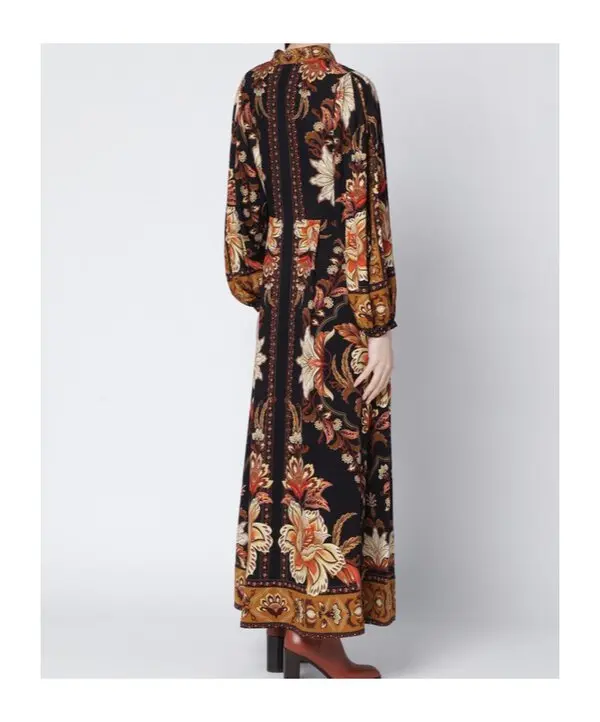 Farm Rio V-neck Maxi Dress With Floral Print - Brown