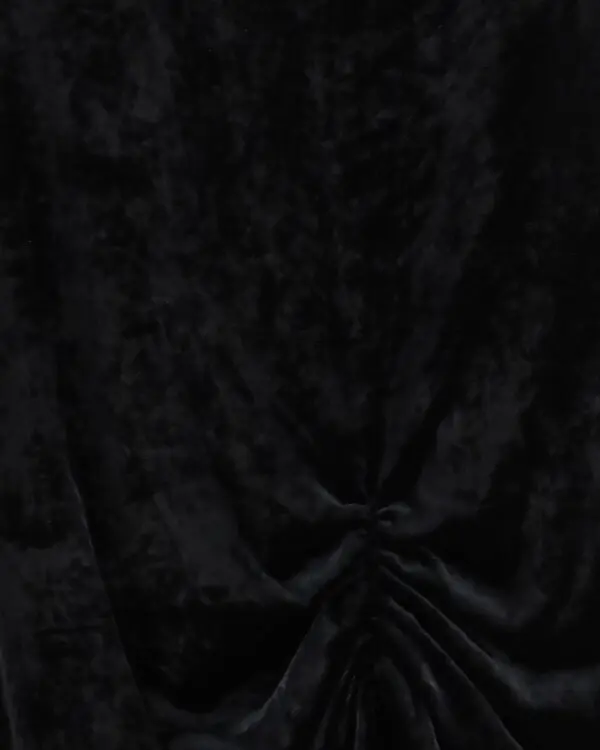 Valentino Garavani Draped Velvet Midi Skirt - Black