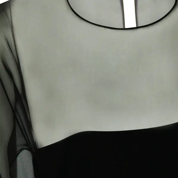 Alberta Ferretti Sheer Cape-sleeve Maxi Dress