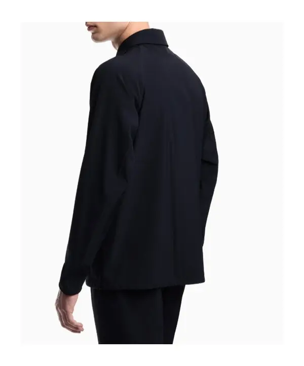 Emporio Armani Logo-embroidered Collared Jacket