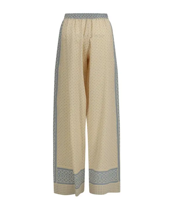 Ermanno Scervino Medallion Trim Wide-leg Pants - Nude