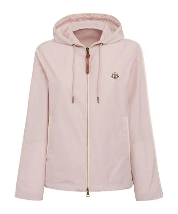 Moncler Sarracenia Tech Blend Hooded Casual Jacket - Pink