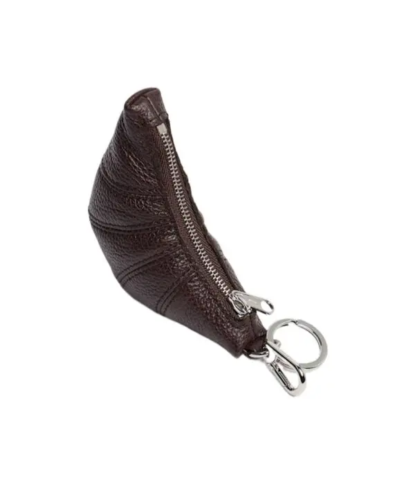 LEMAIRE Mini Croissant Leather Keyholder - Black