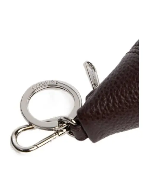 LEMAIRE Mini Croissant Leather Keyholder - Black
