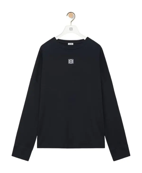 Loewe Long-sleeved Crewneck T-shirt - Black