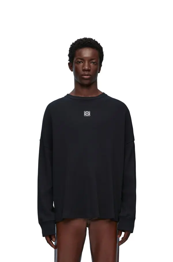 Loewe Long-sleeved Crewneck T-shirt - Black