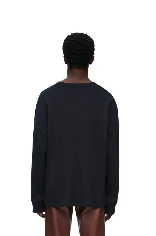 Loewe Long-sleeved Crewneck T-shirt - Black