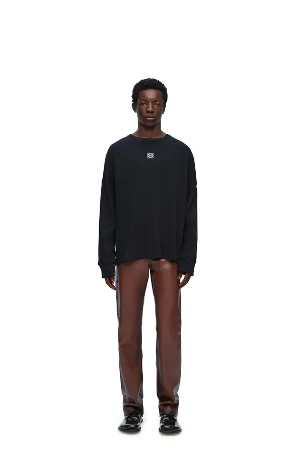 Loewe Long-sleeved Crewneck T-shirt - Black