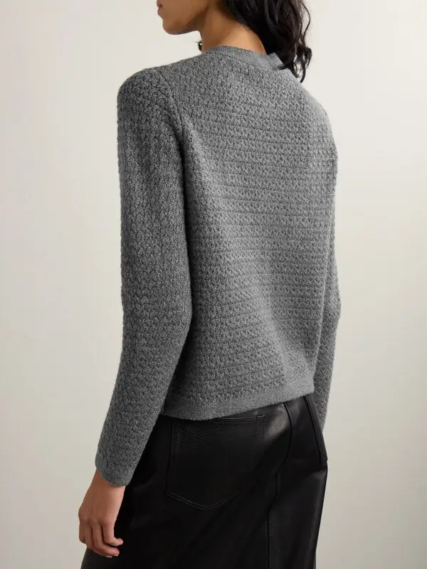 Arch4 Ribbed Crochet Cardigan With Patch Pockets