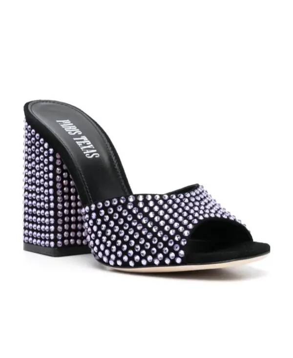 Paris Texas Embellished Slip-on High Heel Mules