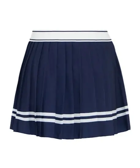 SPORTY  RICH Sporty & Rich Pleated Logo Mini Skirt