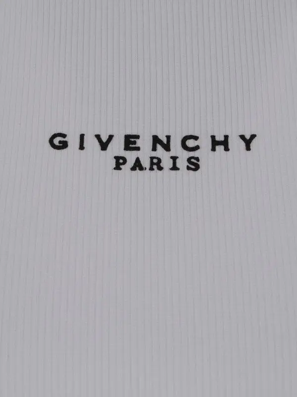 Givenchy Paris Logo Detailed Ribbed Tank Top