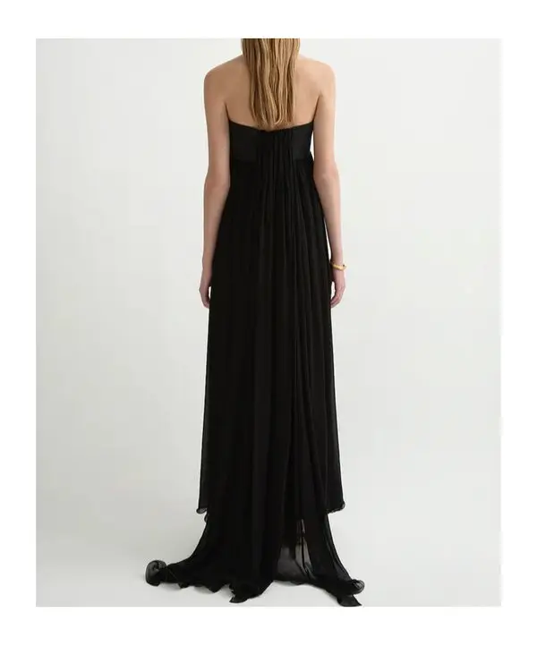 Posse Solene Strapless Maxi Dress - Black
