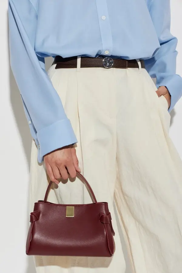 Yuzefi Mini Gyoza Leather Tote Bag