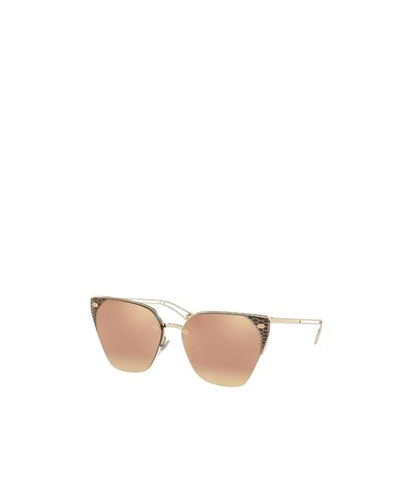 BVLGARI Rose Gold Cat Eye Sunglasses - Nude