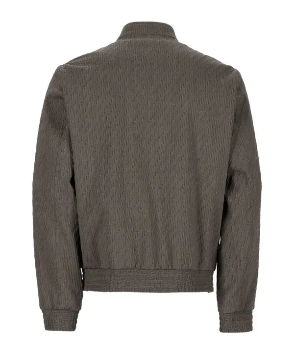 Emporio Armani Textured Stand-collar Jacket