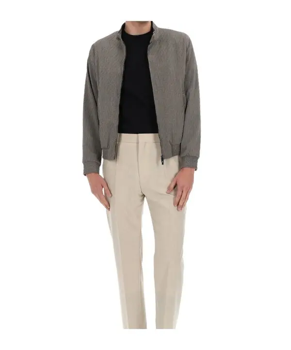 Emporio Armani Textured Stand-collar Jacket