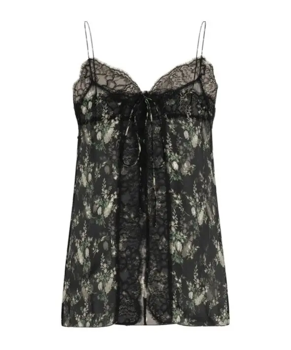 Dolce & Gabbana Floral Lace Trim Camisole