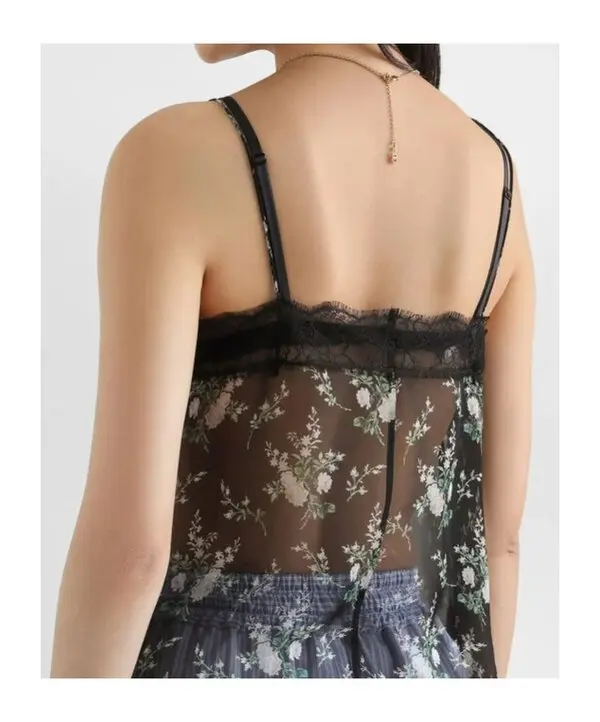 Dolce & Gabbana Floral Lace Trim Camisole