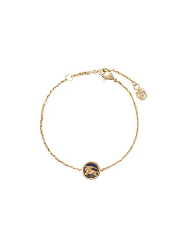 Burberry Equestrian Knight Design Lapis Lazuli Disc Bracelet - Yellow