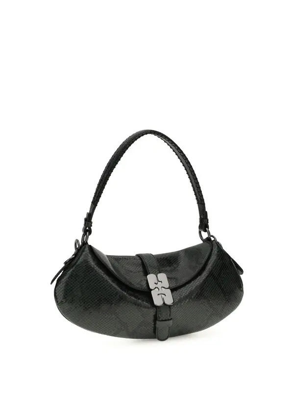 GANNI B-kat Flap Shoulder Bag - Black