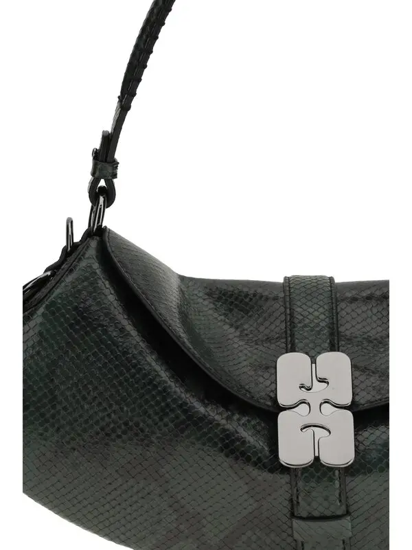 GANNI B-kat Flap Shoulder Bag - Black
