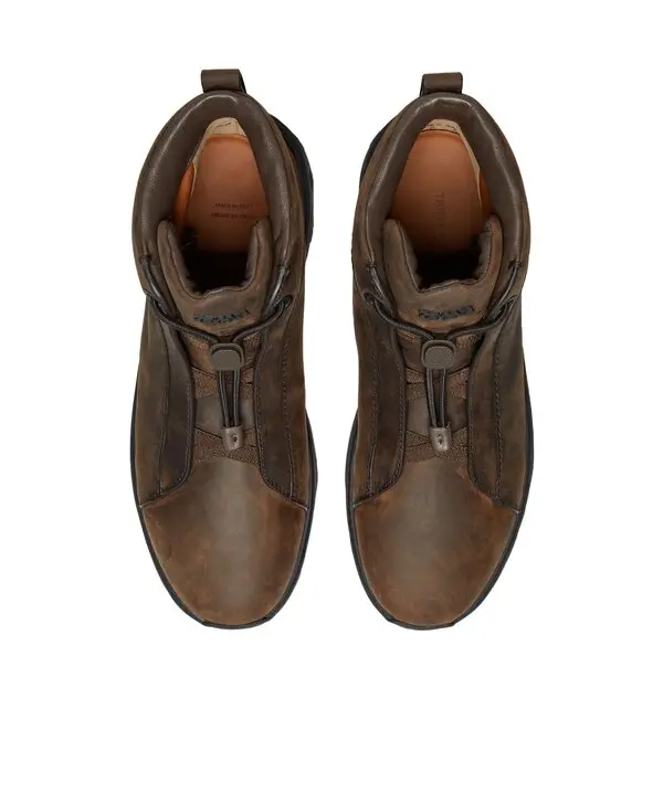 Zegna Triple Stitch Vetta Leather Boots