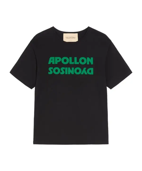 Valentino Garavani Cotton T-shirt With Apollon/dyonisos Print
