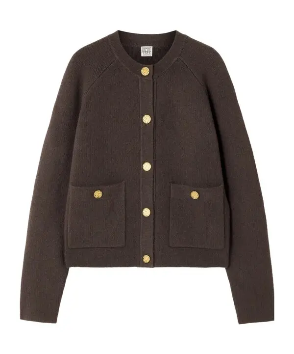 TOTEME Button Detail Cardigan - Black
