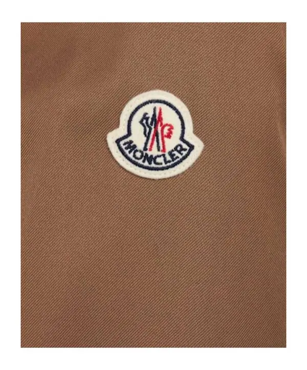 Moncler Adenium Hooded Tech Cotton Jacket - Brown
