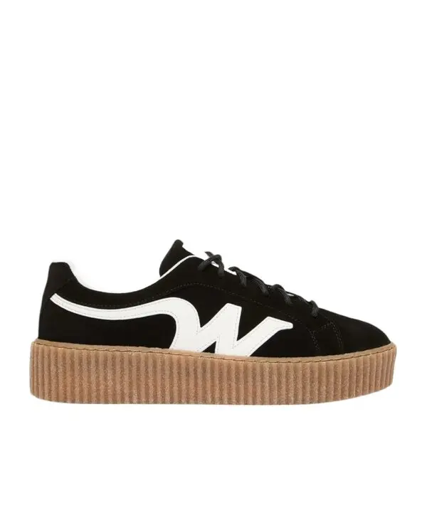 Max Mara Split Leather Logo Sneakers