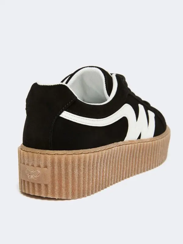 Max Mara Split Leather Logo Sneakers