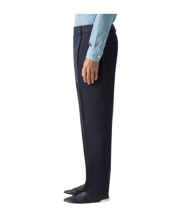 Zegna Pleated Trousers - Navy Blue