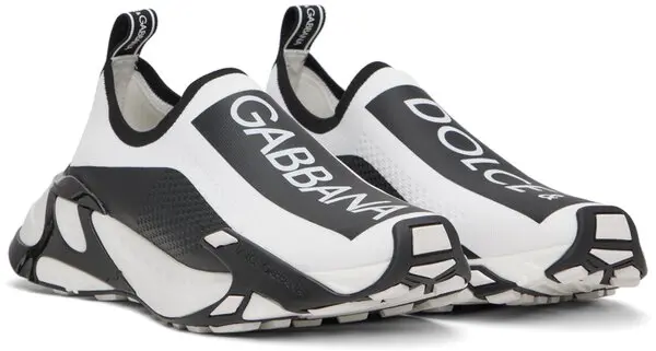 Dolce & Gabbana Sorrento Stretch Mesh Sneakers - Black