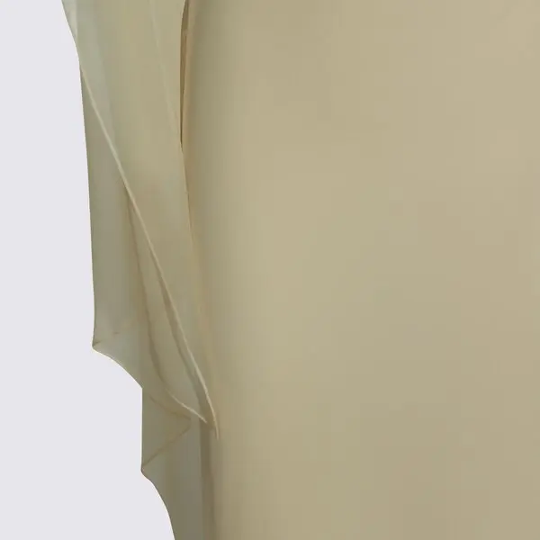 Alberta Ferretti Sheer Cape-overlay Dress