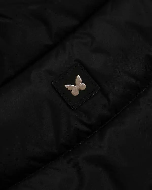 Max Mara Quilted Down Jacket With Stand Collar - Black