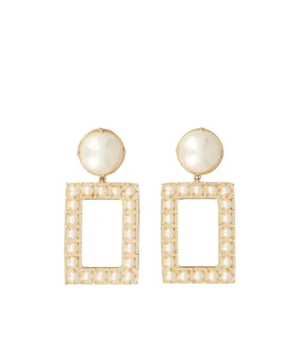 ROGER VIVIER Belle Vivier Pearl And Crystal Earrings - Gold