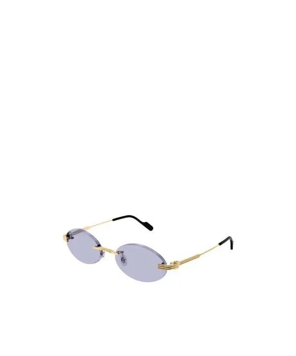 Cartier Rimless Oval Sunglasses - Gray