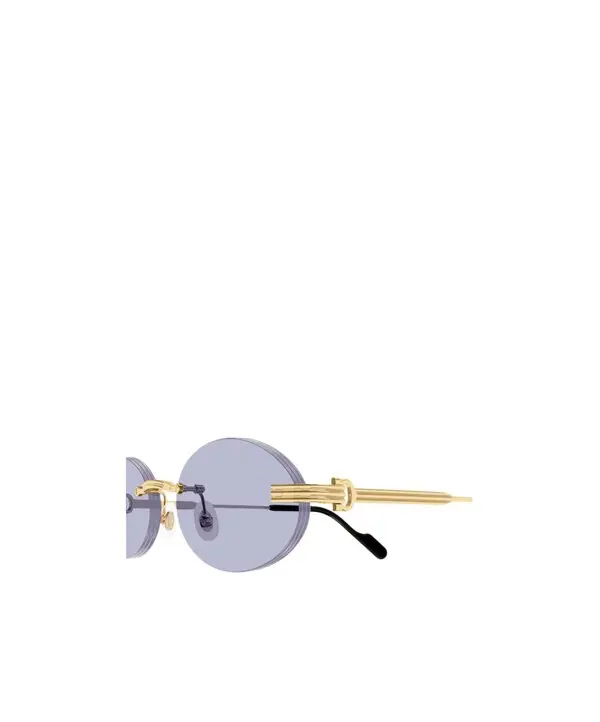 Cartier Rimless Oval Sunglasses - Gray