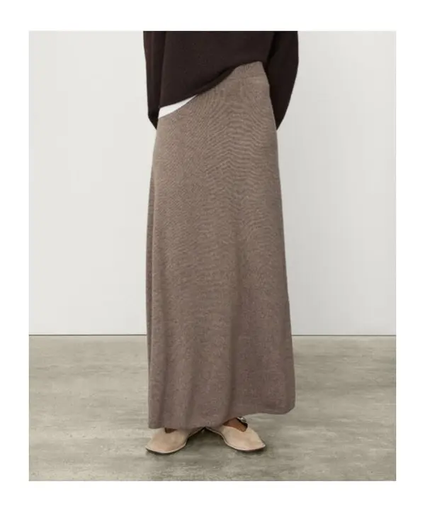 LISA YANG Torie A-line Midi Skirt - Gray