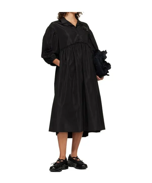 Simone Rocha Embellished Puff Sleeve Shirt Dress