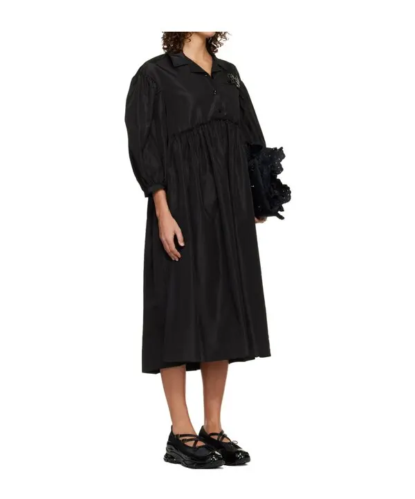 Simone Rocha Embellished Puff Sleeve Shirt Dress