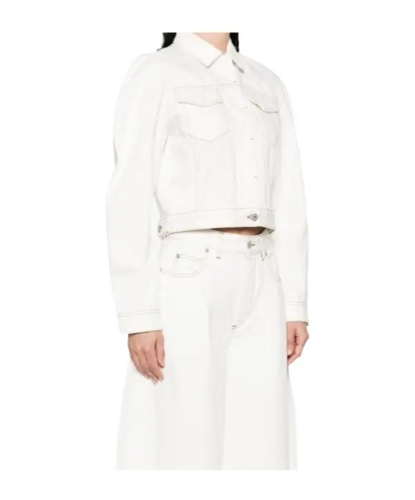 Jacquemus Ovalo De-nîmes" Denim Jacket - White