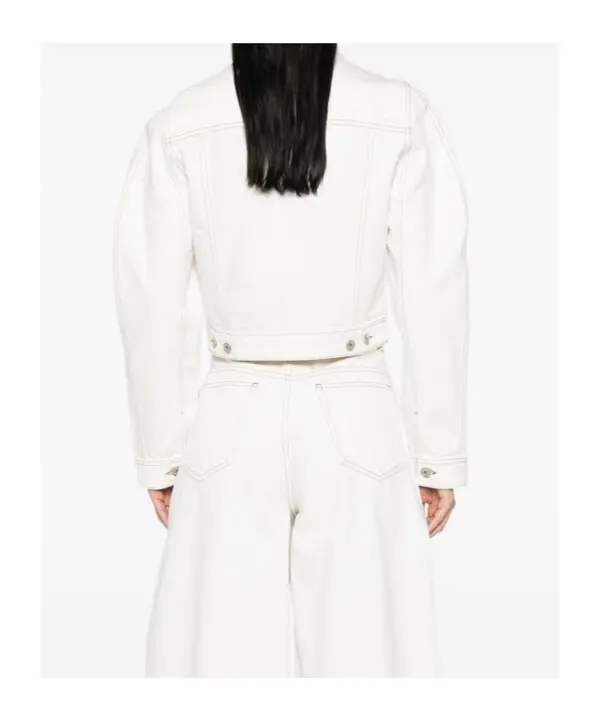 Jacquemus Ovalo De-nîmes" Denim Jacket - White
